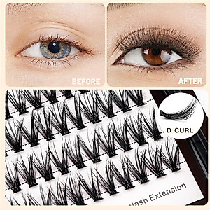 Vayator 10+12mm Mixed 12+14mm Mixed Tray Mink Eyelash Extension Natural 3D Russian Volume Faux Eyelashes Individual 20D Cluster Lashes Makeup (10mm+12mm Mixed)