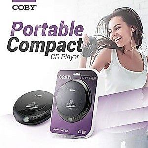 Coby Portable Compact Anti-Skip CD Player – Lightweight & Shockproof Music Disc Player w/ Pro-Quality Earbuds - For Kids & Adults - Home Car & Travel