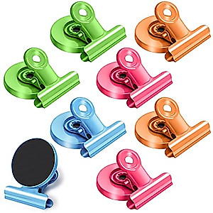 8Pack Refrigerator Magnets Magnetic Clips Fridge Magnets-Scratch Free Heavy Duty Magnetic Clips Perfect for Note List Photo Displays Home School Office Use(Colorful)