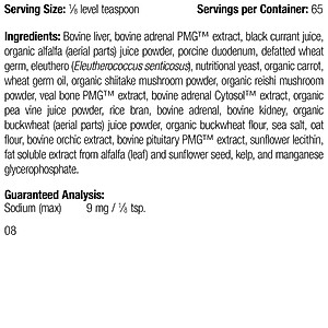Standard Process Canine Adrenal Support - Canine Support Supplement for Adrenal Health - Nutritional Supplement for Liver & Kidney Support - Powder Dog Supplement Formula to Aid Adrenal Glands - 25 g