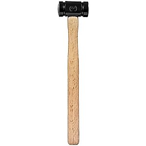 36 oz Rounding Hammer Blacksmith Bladesmith Forge Engineer Drilling Hammer Handmade Knife Making Metal Working Forging Farrier Tool Flat Round Face with Wooden Handle Steel Head