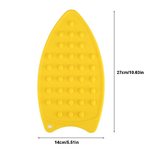 Silicone Anti Slip Iron Rest Pad, Iron Rest for Ironing Board Portable Ironing Stand for Travel and Mini Quilting Iron Use Hot Safety Ironing Rest Pad (yellow)