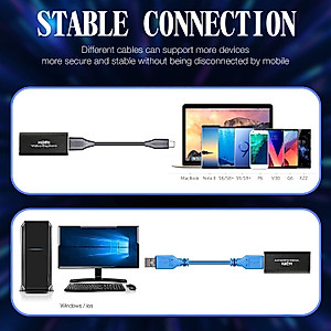 Audio Video Capture Card 1080P 30Hz HDMI to USB 2.0 Capture Card Record via DLSR for Gaming Streaming Live Broadcasting Teaching