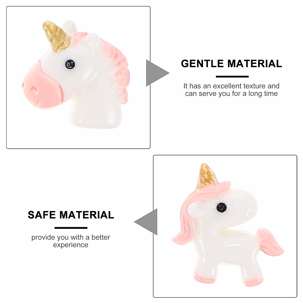 Amosfun 20Pcs Unicorn Accessories Girls Unicorns Slice Charms Birthday Cartoon Unicorn Charm Gift case Charms Cute Black Decor Scrapbooking fltaback Miniature Kits Button Resin Child Flat