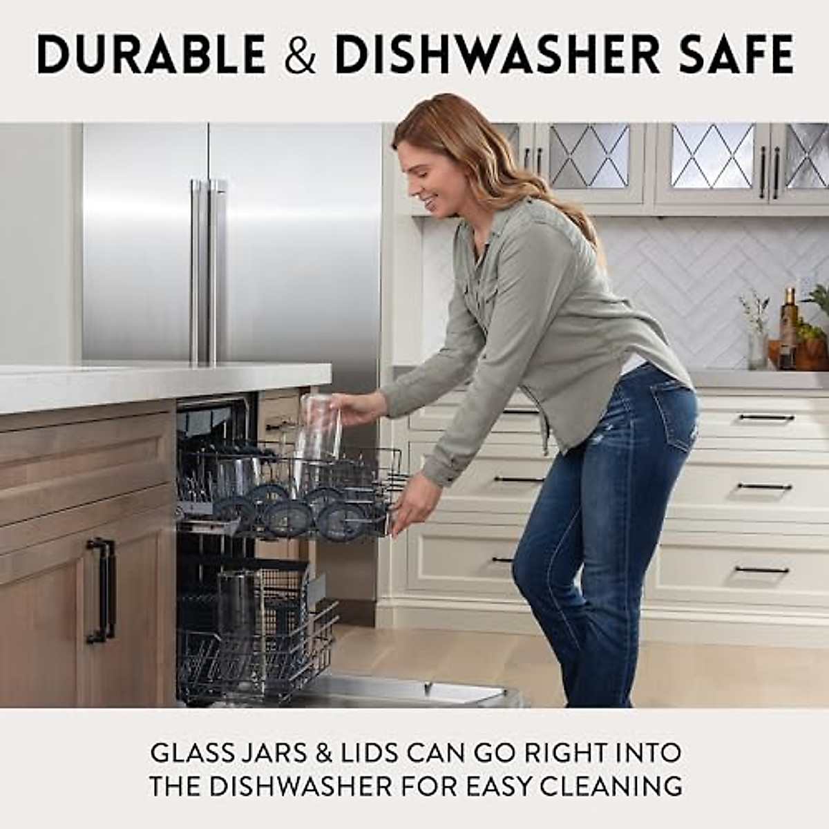 THE HAZEL PANTRY Glass Airtight Food Storage Containers with Silicone and Glass Lids – BPA-Free Jars and Canisters for Pasta Rice Flour, Dry or Wet Foods, Pantry Meal Prep – Set of 5 with Portion Tool