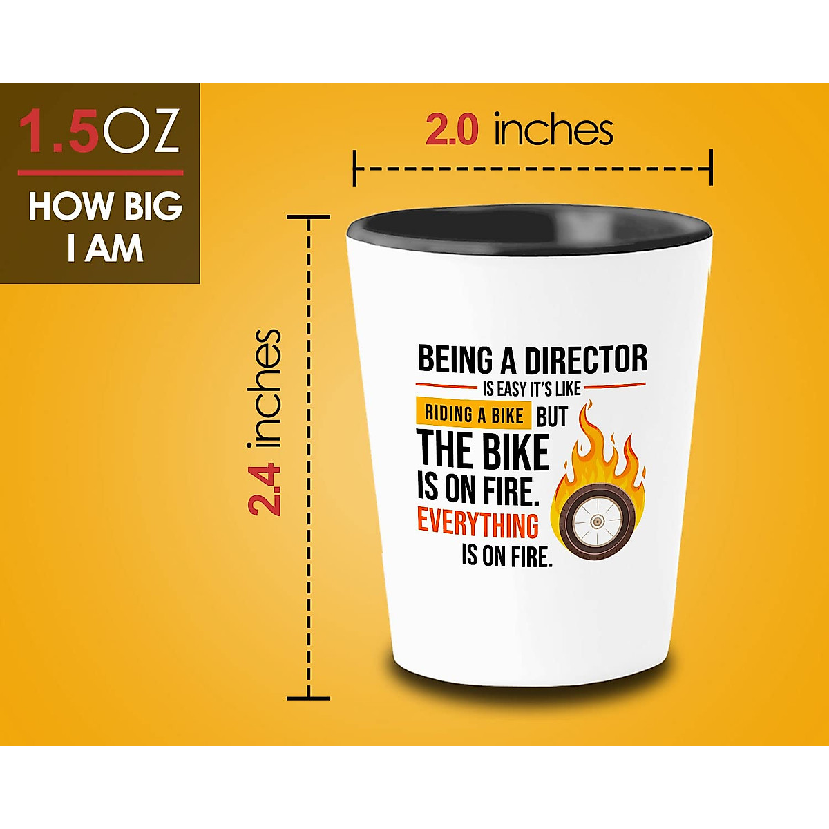 Bubble Hugs Director Shot Glass 1.5oz - Being A Director - Executive Manager Supervisor Minister Boss Chief Office Leader Curator Coordinator Filmmaker