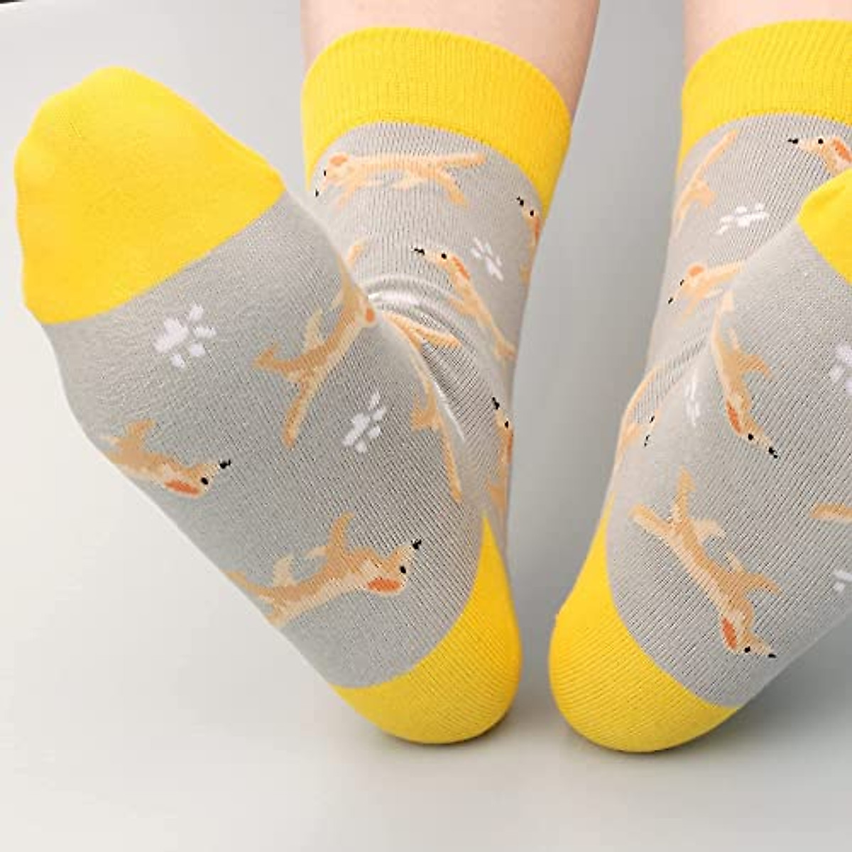 Knapfold Men's Golden Retriever Socks Funny, Dog Lovers Gifts, Novelty Casual Crew Socks