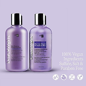 Oligo Professionnel - Blacklight Blue Shampoo & Conditioner for blondes - Sulfate-Free - Vegan - Eliminate brassy tones - Refresh Faded Highlights - Argan oil - Hydrating Formula - 8.5oz DUO BUNDLE