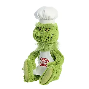Aurora® Whimsical Dr. Seuss™ Chef Grinch Stuffed Animal - Magical Storytelling - Officially Licensed - Green 14 Inches