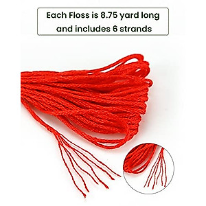 Caydo 100 Skeins Embroidery Floss, Friendship Bracelets String with 12 Pieces Floss Bobbins
