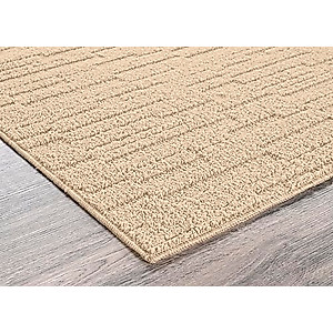 Garland Rug Brentwood Pixel 9 ft. x 12 ft. Area Rug Tan