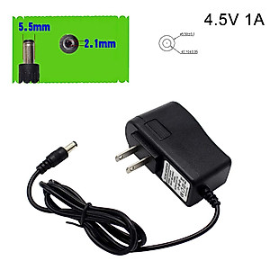 4.5V 1Amp AC to DC Adapter Power Supply, 4.5W 1000ma AC 100-240V to 4.5V, 2.5mm X 5.5mm Plug(Pay Attention to The Size. Make Sure it Works for Your Products)