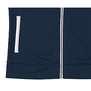 adidas Women's Climalite Utility Jacket,Navy/White Large