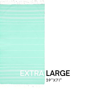 BAY LAUREL Turkish Beach Towel with Travel Bag 39 x 71 Quick Dry Sand Free Lightweight Large Oversized Beach Towel Turkish Towels Light Beach Towel Travel Towels