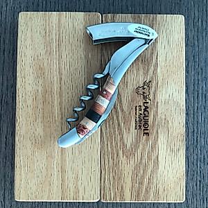 Laguiole En Aubrac Sommelier Waiter's Corkscrew, Woodstock Wood Handle, Wine Opener With Foil Cutter & Bottle Opener