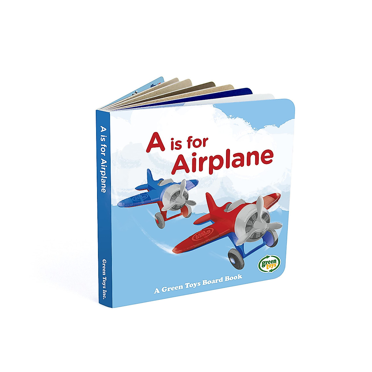 Green Toys Airplane & Board Book (color may vary)