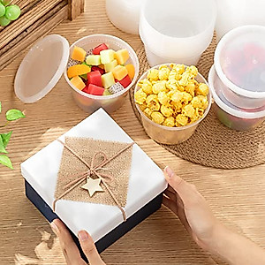 100 Sets Plastic Food Containers with Lids 16 oz Deli Storage Containers Disposable Soup Containers with Airtight Lids Leakproof Round Clear Takeout Container, Microwave Dishwasher Freezer Safe