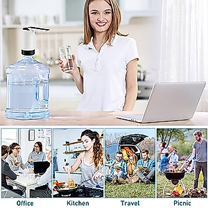 SMIRIT Folding Water Pump for 5 Gallon, 40s and 80s Quantitative Pumping, Continuous Pumping Electric Water Dispenser with Rechargeable