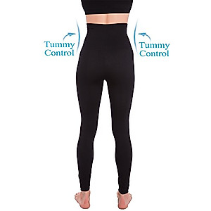 Homma Activewear Thick High Waist Tummy Compression Pants Slimming Body Yoga Leggings Postpartum Pants Black S