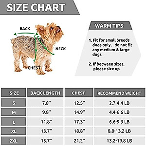 ASENKU Knitted Dog Pajamas Thermal Dog Onesie, Stretchy Jumpsuits Puppy Bodysuits for Small Dogs