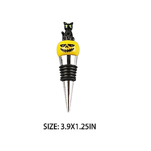 Halloween Wine Bottle Stopper Ghost Pumpkin Black Cat Wine Corks Wine Accessories for Halloween Party Home Bar Wine Decoration