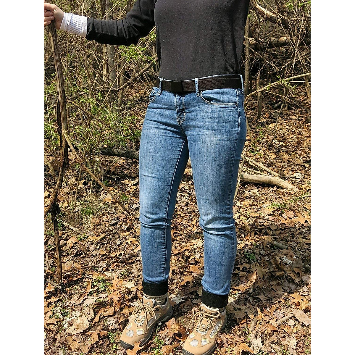 InsectGuard - Permethrin Treated Mosquitoes, Flies, Ticks & More Insect Repellent Size Adjustable Fabric Belt (Black) One Size Fits All!