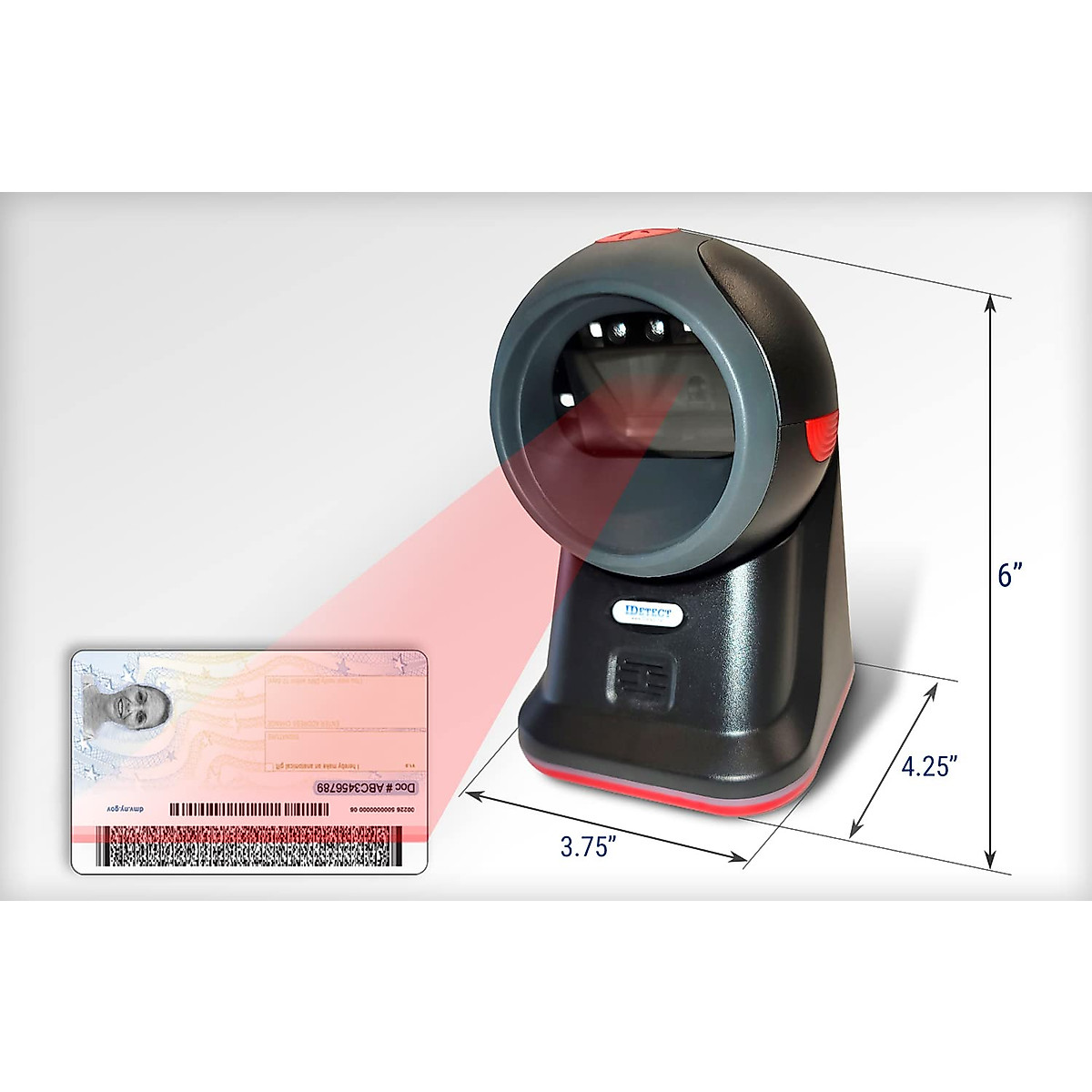 IDetect ID Scanner - Age Verification ID Scanner for Bars and Clubs - Drivers License Reader and ID Card Scanner for Computers, Tablets, & POS - Stops Unwanted IDs (No Photo)
