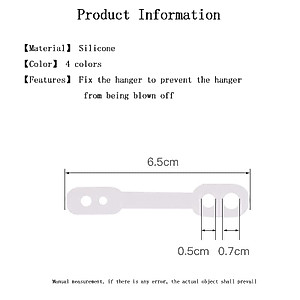 JCYUANI 40Pcs Hanger Hook Anti-Slip Silicone Fixing Buckle Used to Prevent The Clothes Rack from Being Bown Off by The Wind Any Sape of Cothes Drying Rod Can be Used