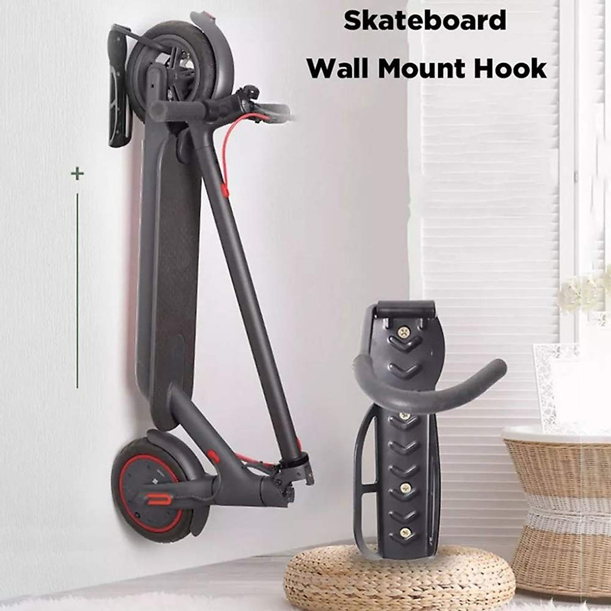 Coherny Wall Hanging Hook Bicycle Wall Mount Garage Storage System Hooks with Maximum Load of 50lb for Xiaomi Scooter M365/PRO and Ninebot ES1 ES2 Electric Scooter