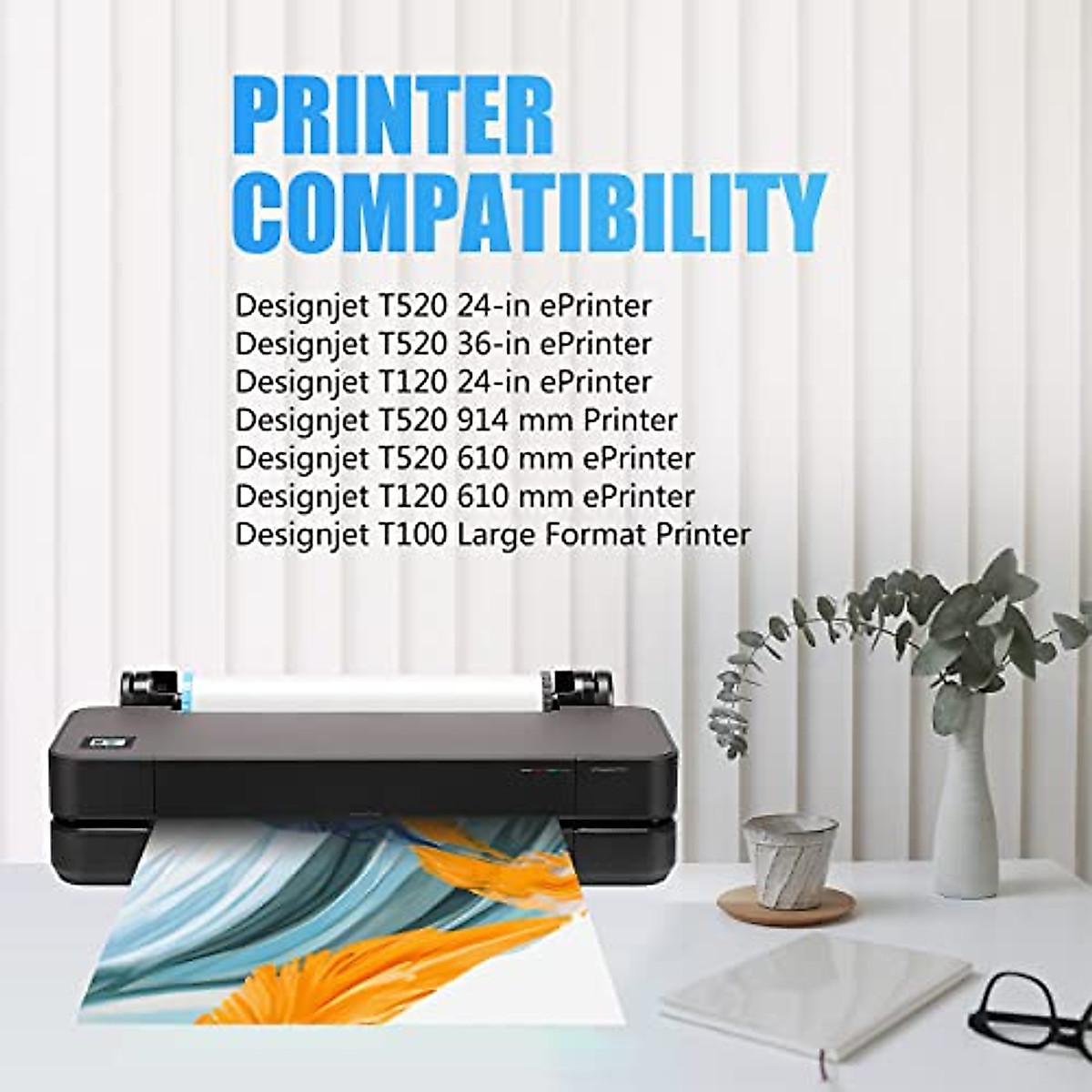 Miss Deer 711XL Black Designjet Ink Cartridge (CZ133A),Work for HP DesignJet T120 24-in Printer HP DesignJet T520 24-in Printer HP DesignJet T520 36-in PrinterHP DesignJet,3 Pack,80-ml