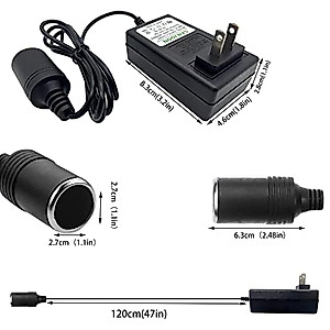 12V 2A AC to DC Converter 24W Car Cigarette Lighter Socket 110-240V to 12V Power Adapter for Car Shaver MP3/MP4 Player Car Dash Cam Bluetooth Transmitter