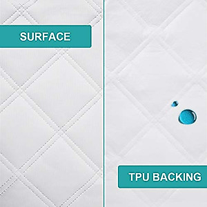 Yoofoss Waterproof Bassinet Mattress Pad Cover 2 Pack Fit for Hourglass/Oval Bassinet Mattress, Baby Bassinet Mattress Protector for Boys and Girls 32X16in
