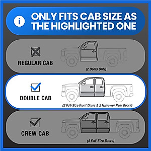 Tyger Auto Underseat Storage Box Compatible with 2014-2018 Chevy Silverado/GMC Sierra 1500; 2015-2019 Silverado/Sierra HD Double Cab | Black Rear Under Seat Storage Organizer | TG-CB5C2248