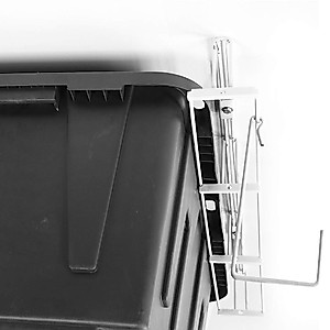 Prime-Line KD 16090 Overhead Storage Rack System, 30 In. Long Tracks, Steel Construction, White (Single Pack)