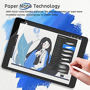 MOBDIK [2 Pack Paper Screen Protector Compatible with iPad 6th/5th Generation 9.7 inch, Crafted for Natural Writing, Anti Glare with Easy Installation Kit, Compatible with iPad 9.7&iPad Pro 9.7