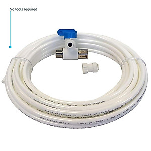 John Guest Water Supply Kit with White LLDPE Tubing, Push to Connect Plastic Plumbing Fitting, WSK-W