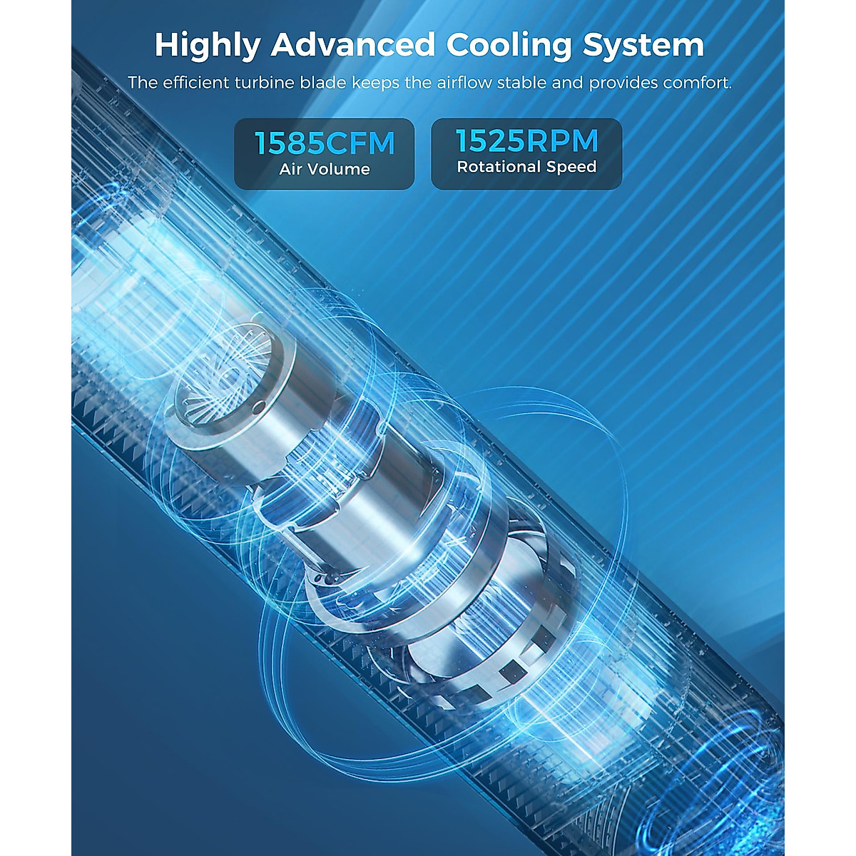 Azonanor Tower Fan for Bedroom, 90° Oscillating Standing Bladeless Fan with Remote, 12H Timer, 3 Speeds Max 28ft/s, 3 Modes, LED Display Floor Fans Works with Tuya/Smart Lift