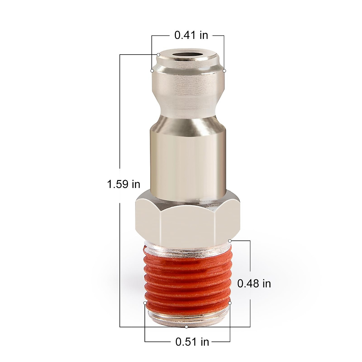 ChillWaves Automotive T-Style Air Plug, 1/4" NPT Male Pneumatic Plugs, Air Compressor Accessories Fittings(10-PACK)