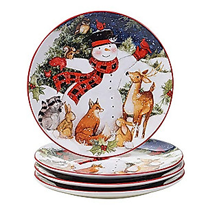 Certified International Magic of Christmas Snowman 16pc Dinnerware Set, Service for 4, Multicolored