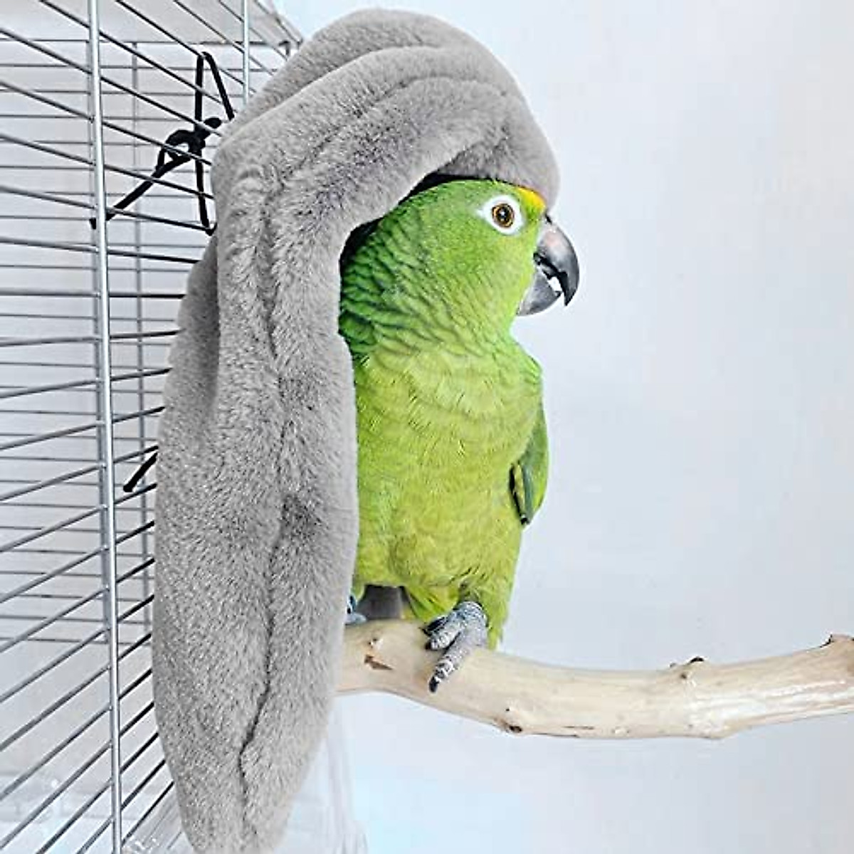 DONGKER Corner Fleece Bird Blanket, Warm Parrot Cuddle Nest Hanging Toy Comfort Parrot Cage Snuggle Hut for Parakeet Cockatiel Pigeon Parrots Cockatiels