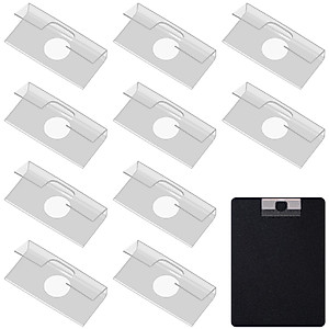 Milisten 200PCS Earring Card Adapter Self-Adhesive Lip Adapter Plastic Lip Hanger for Earring Necklace Card Display