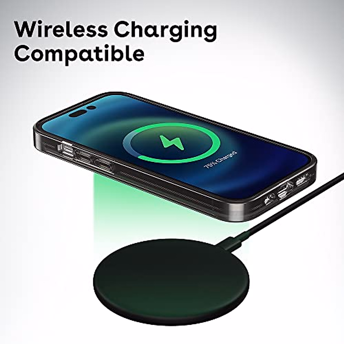 CASETiFY [Bundle] Amazon Exclusive Essential Case for iPhone 14 Pro - Clear Black & CASETiFY Screen Protector for iPhone 14 Pro 2.5D Full Screen Tempered Glass