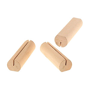 10 Pieces Wood Table Card Stand Wood Place Card Holders Wood Table Numbers Holder Wooden Menu Holder Party Wedding Table Name Card Holder Wood Base Photo Display Stand for Home Hotel Wedding Party Use