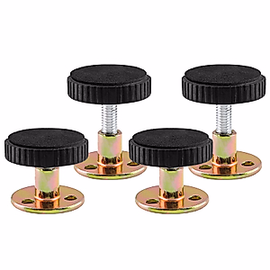 Litoexpe 4 Pcs Adjustable Threaded Bed Frame Anti-Shake Tool, Headboard Stoppers Bedside Anti Shake Tool for Beds, Cabinets, Sofa (30-42mm/ 1.18"-1.65")