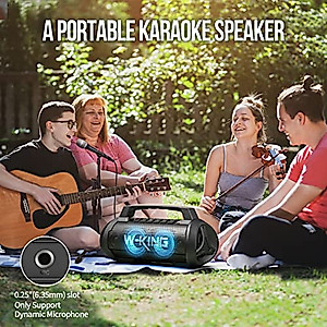 W-KING Portable Loud Bluetooth Speakers with Subwoofer, 70W Waterproof Party Outdoor Speakers Bluetooth Wireless, Deep Bass/Hi-Fi/Dynamic Light/Mic Port/42H Play/EQ/DSP/Power Bank/TF/AUX/Large Speaker