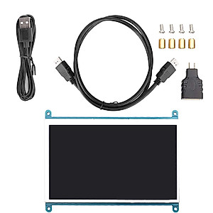 Sutinna LED Backlight 7 Inch Monitor True IPS HD Widescreen Upgraded Game Display No Driver 1024x600 for Raspberry Pi/BB Black