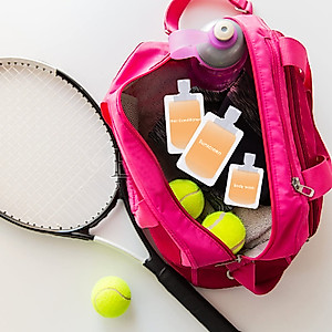 Molain 18 Pieces Travel Bag Travel Pouches Transparent Makeup Pouch Toiletry Containers Refillable Empty Pouches Cosmetic Fluids Bag Reusable for Leakproof Cosmetic Containers(30ml/50ml/100ml)