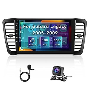 UNITOPSCI Android 11 Car Radio for Subaru Legacy Outback 2005 2006 2007 2008 2009 Wireless CarPlay Android Auto 9”Touchscreen Bluetooth GPS Navigation FM USB Subwoofer SWC with AHD Backup Camera