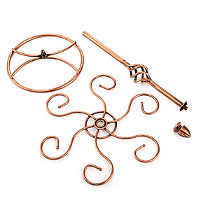 Okllen 2 Pack Scrollwork Wine Glass Rack with 6 Hooks, Metal Stemware Holder Stand Freestanding Wine Glass Holder Display Rack for Tabletop, Bar Countertop, Air Drying, Kitchen Home Storage, Bronze