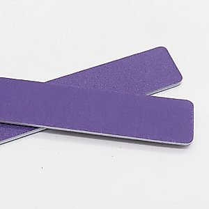Bzbuy Jumbo Nail File 50 PCS Professional Double Sided 80/80 Grit Nail Files Emery Board Purple Manicure Pedicure Tool and Nail Buffering Files